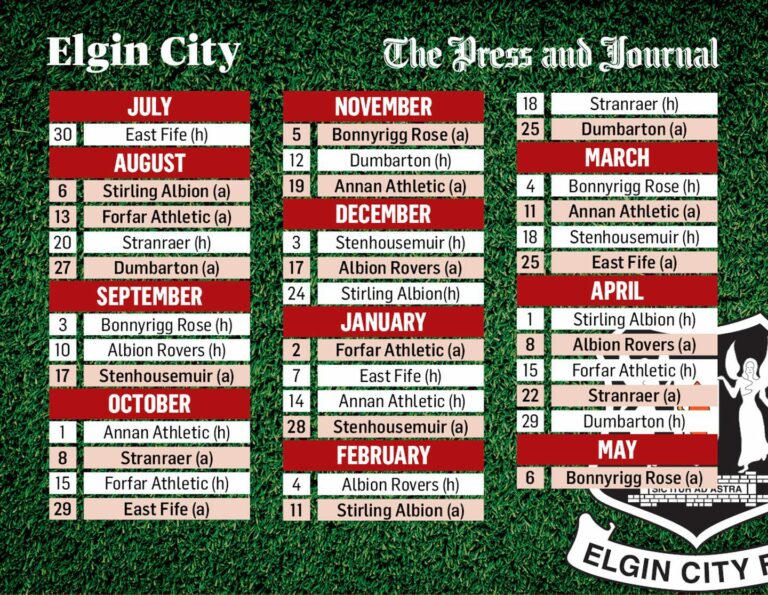 Elgin City to kick off season at home against East Fife