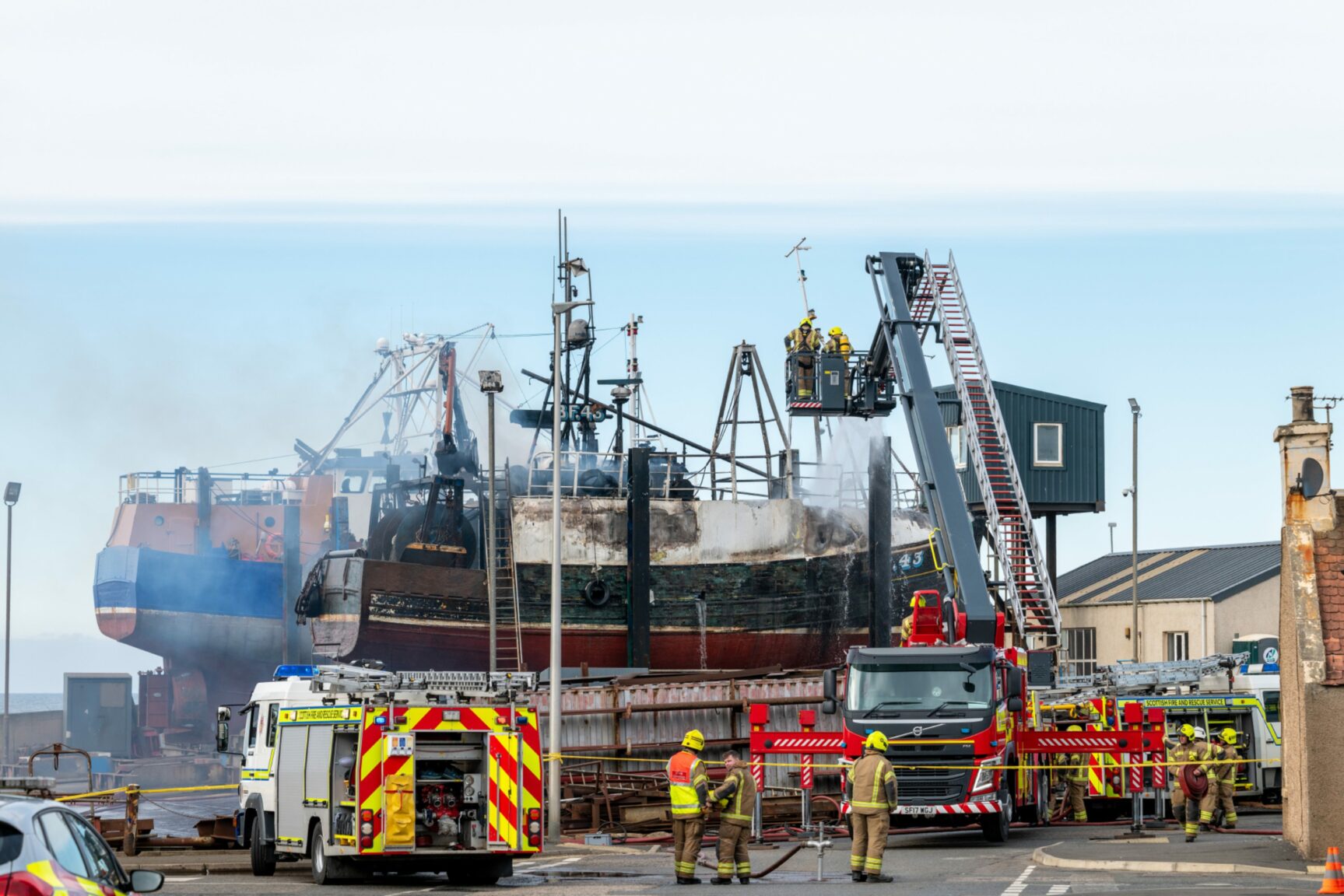 Fire crews tackle boat fire in Macduff - Press and Journal