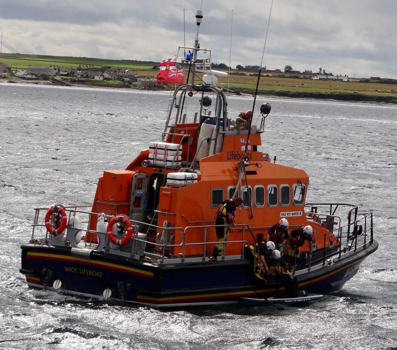Paddleboarder rescued by Wick lifeboat after spotted by fishing vessel