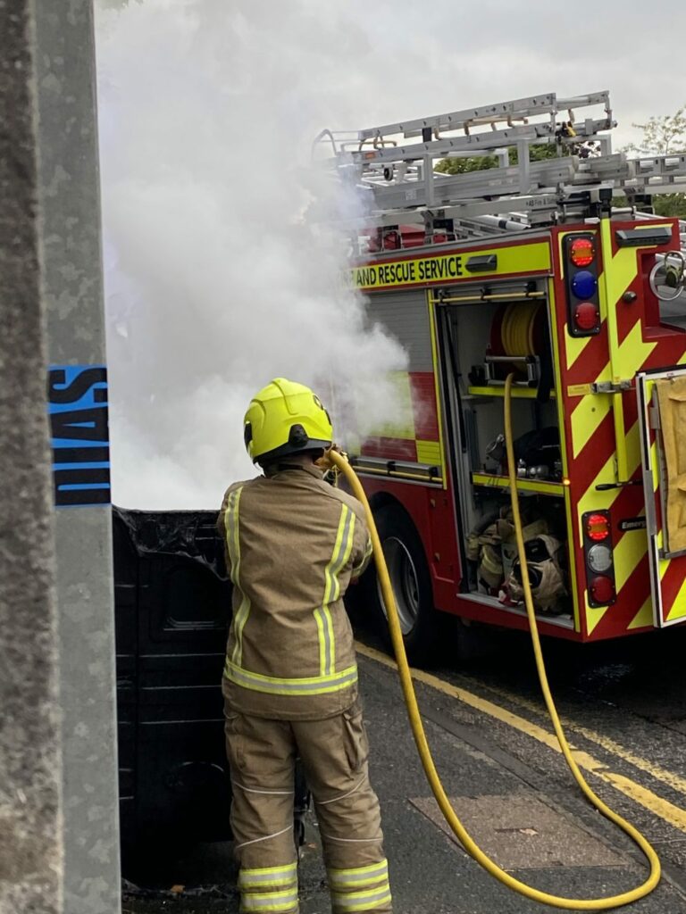 Another bin goes up in flames in Aberdeen as strikes continue - Press ...