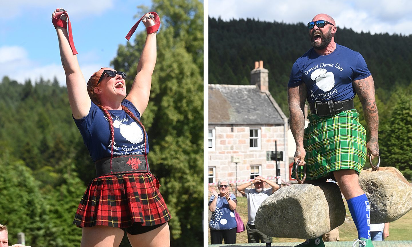 IN PICTURES: Competitors attempt to lift the legendary Dinnie Stones