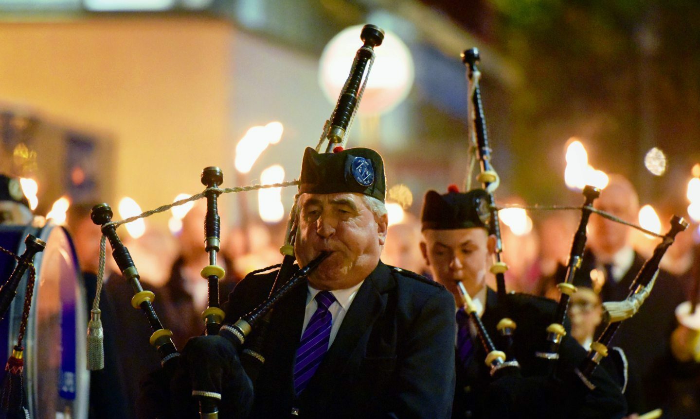 Torchlight procession to light up the start of the Royal National Mod