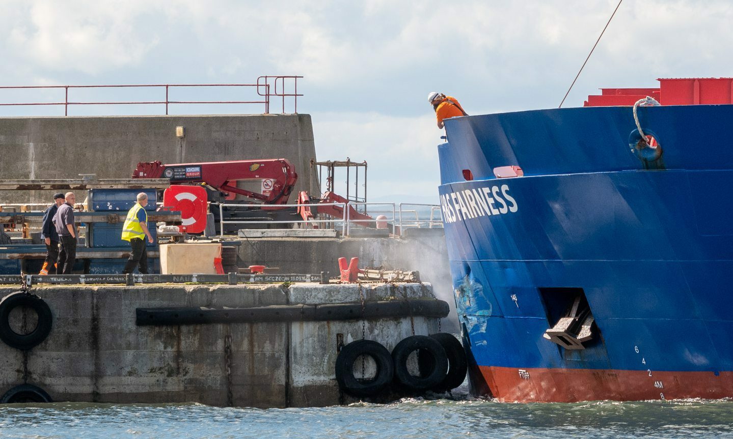 Moray Council investigation after cargo ship hits pier at Buckie Harbour