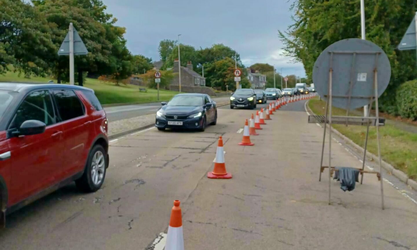 Delays at Bridge of Dee in Aberdeen on first day of 12-day closure