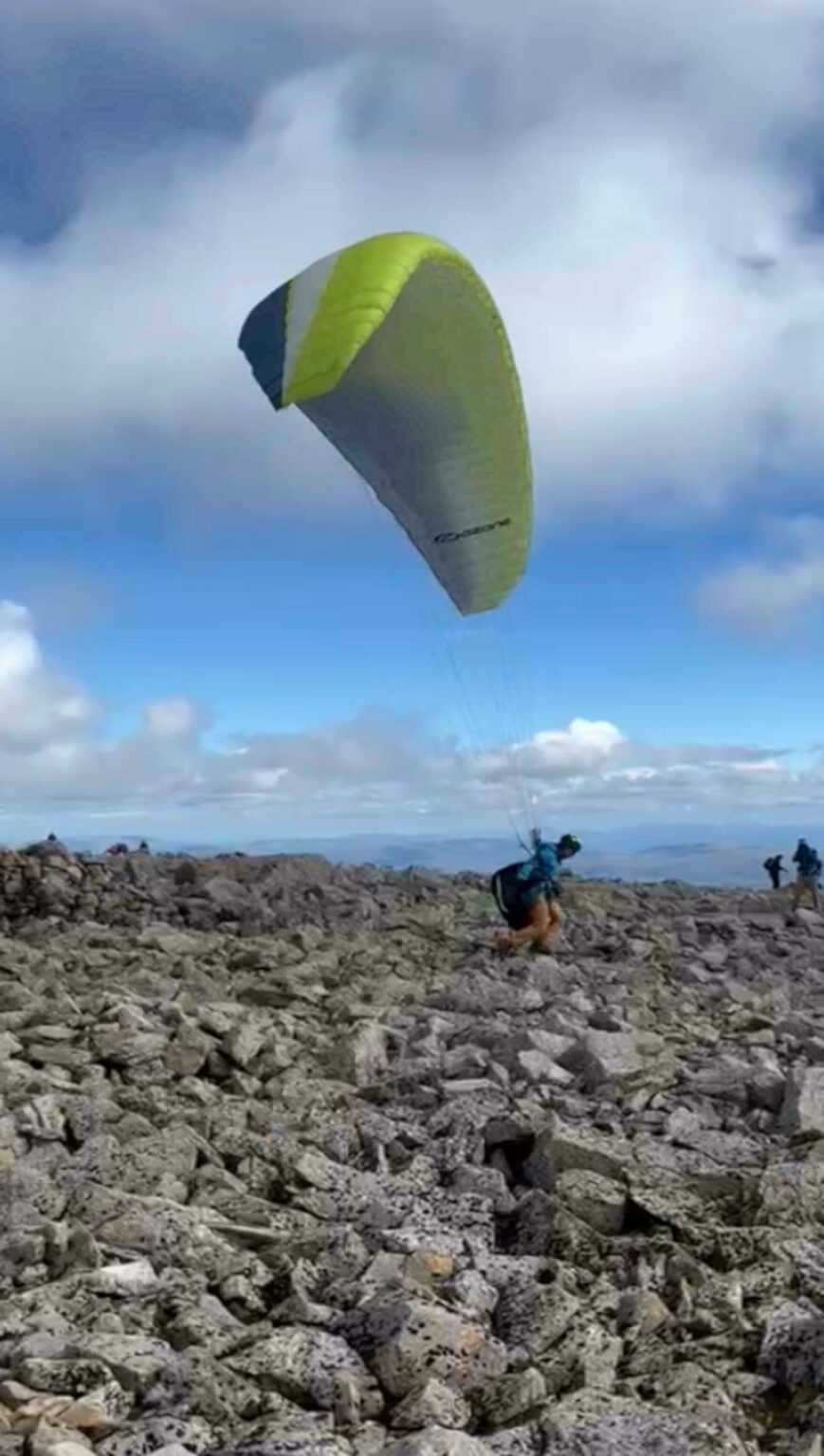WATCH: Paraglider jumps off flies down Scotland's highest peak