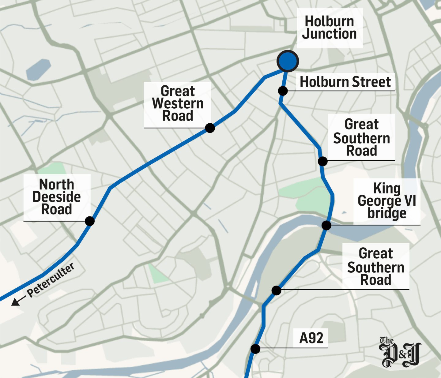 Queen's Cortege: The route from Balmoral to Aberdeen