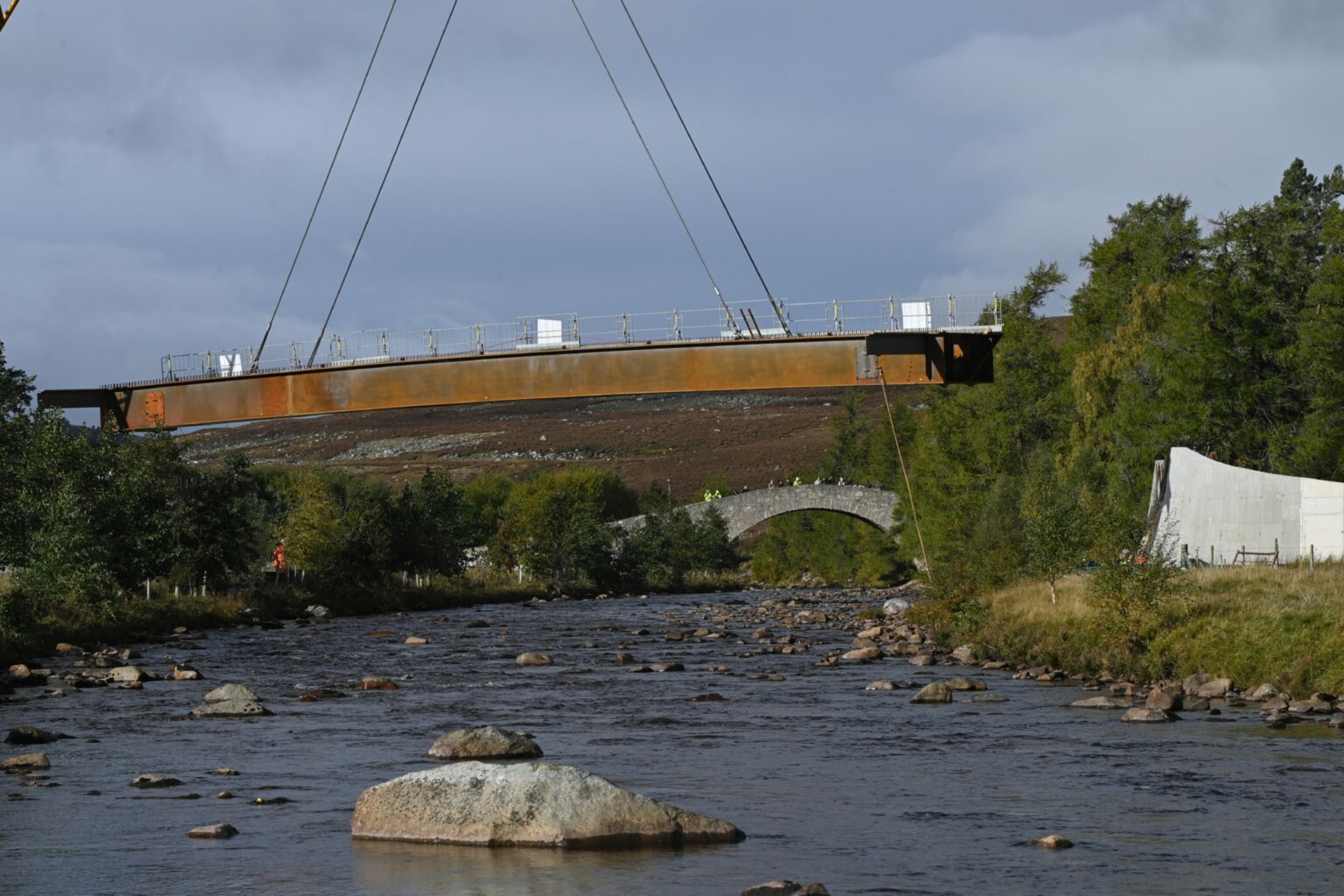 Drone video: New Gairnshiel Bridge taking shape after years of waiting
