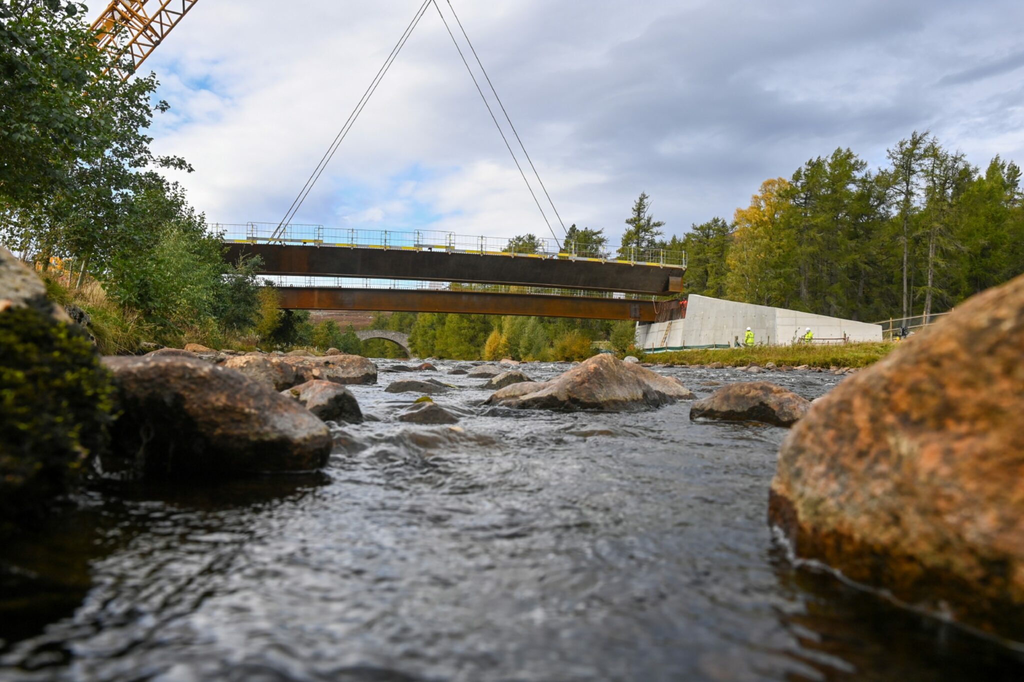 Drone video: New Gairnshiel Bridge taking shape after years of waiting