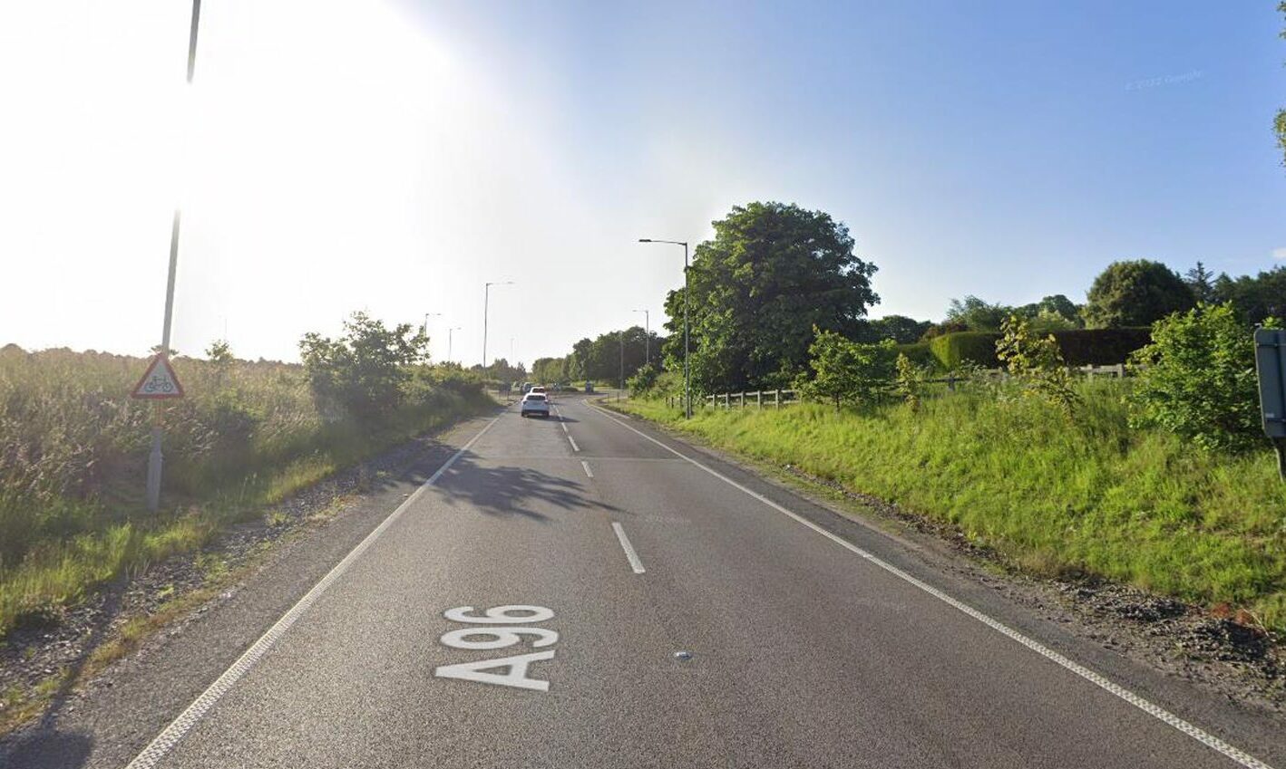 A96 reopened following crash near Forres