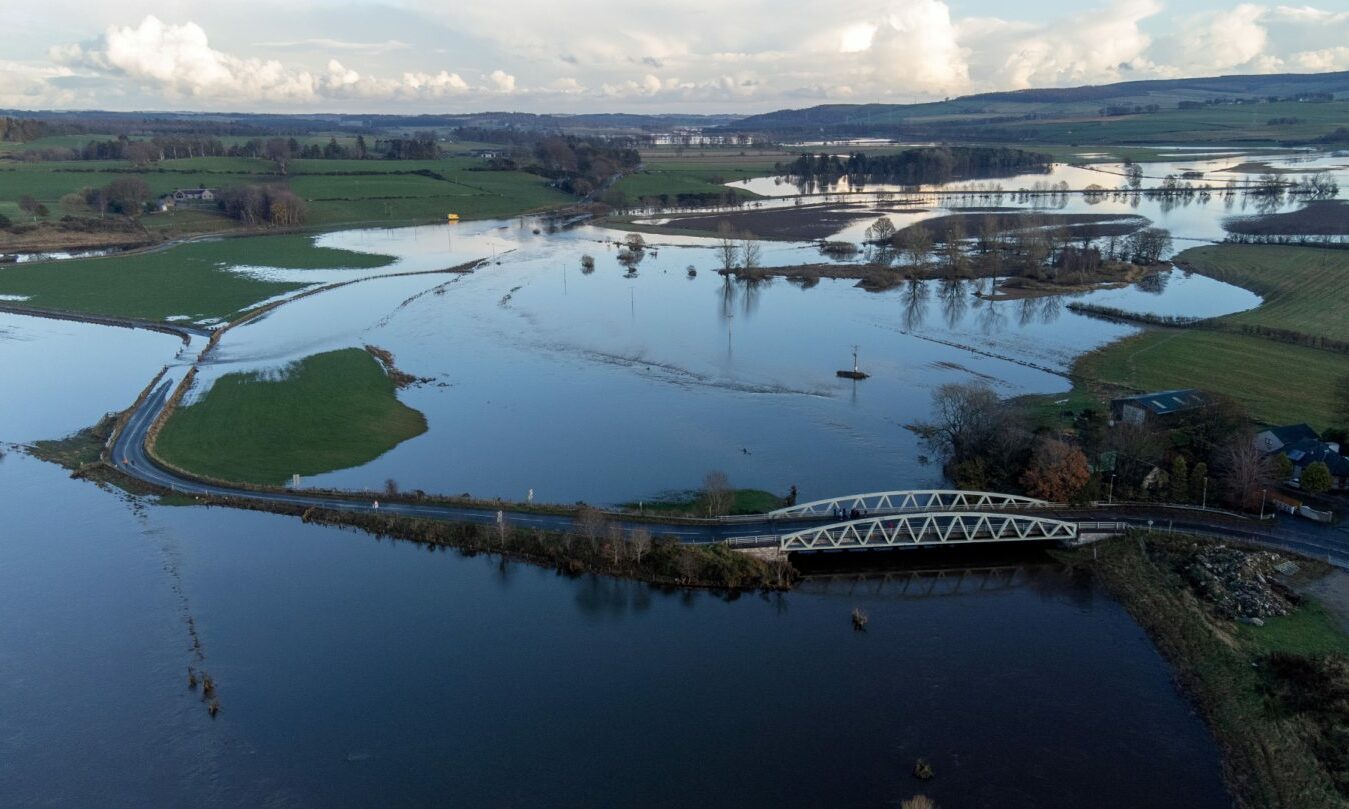 Kintore fields unrecognisable as drone footage shows scale of River Don ...