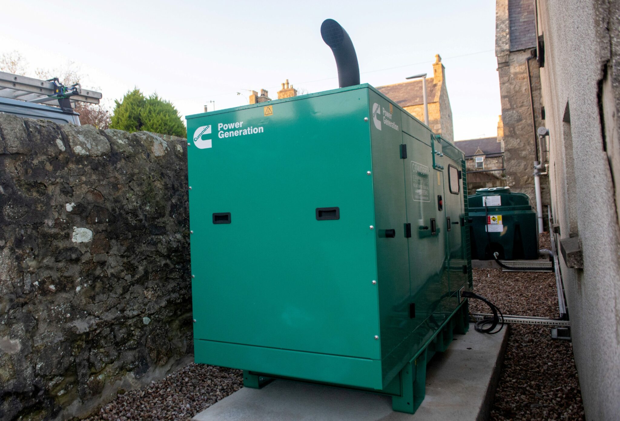 Emergency generator installed at Aberchirder hall to prepare for storms