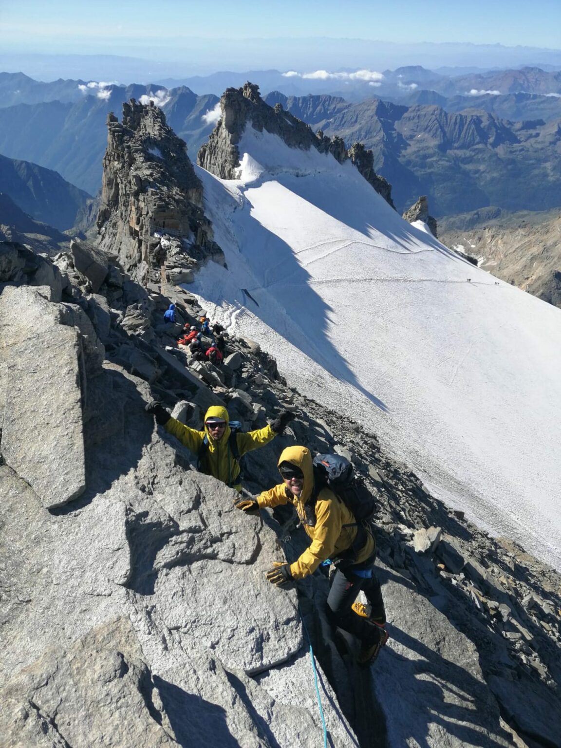 Climb in the Alps: Men complete 'terrifying' adventure