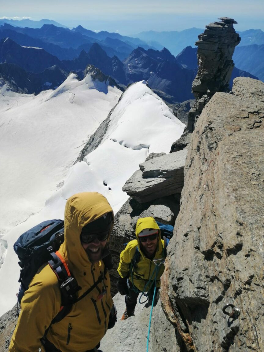 Climb in the Alps: Men complete 'terrifying' adventure