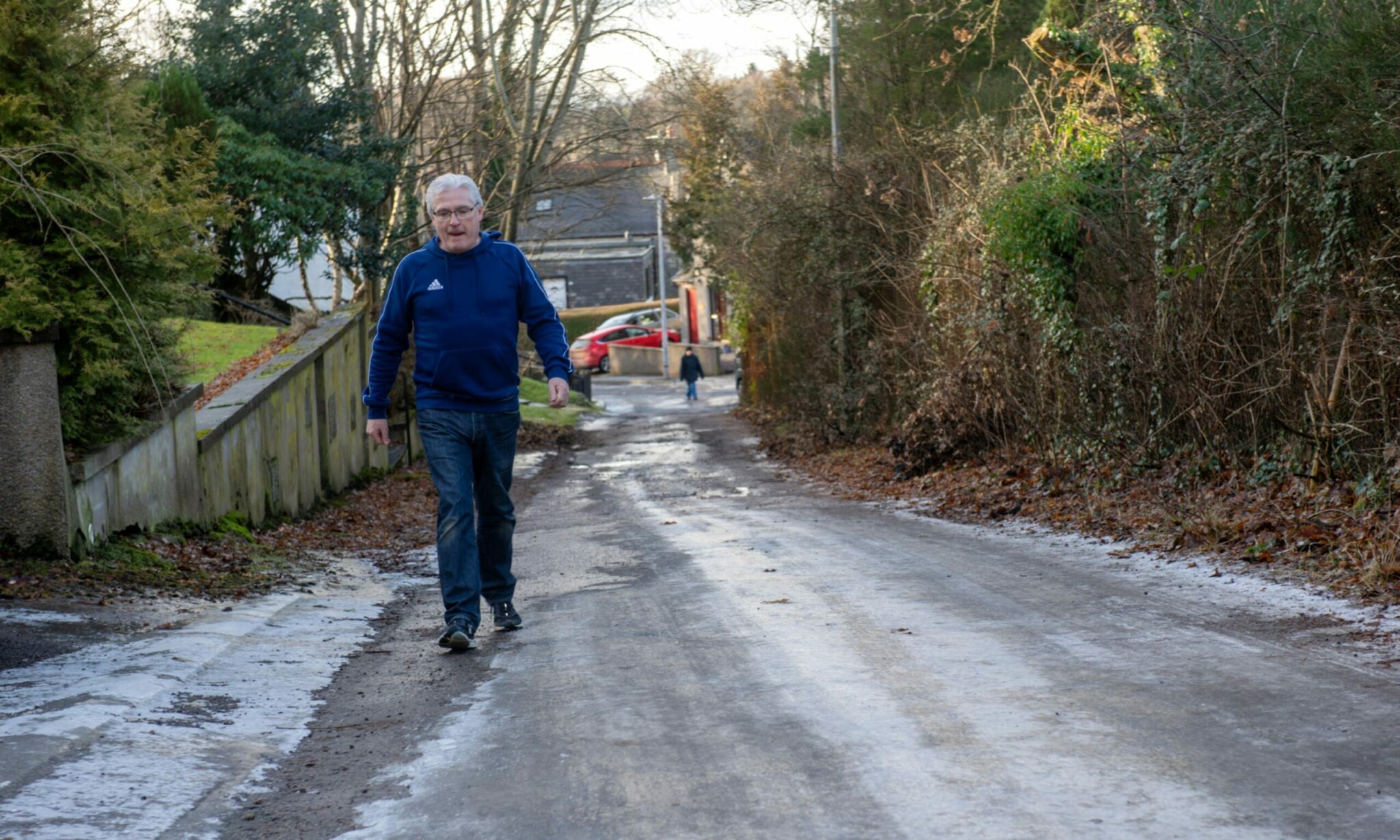 Road in Peterculter forms 'absolutely lethal' sheet of ice