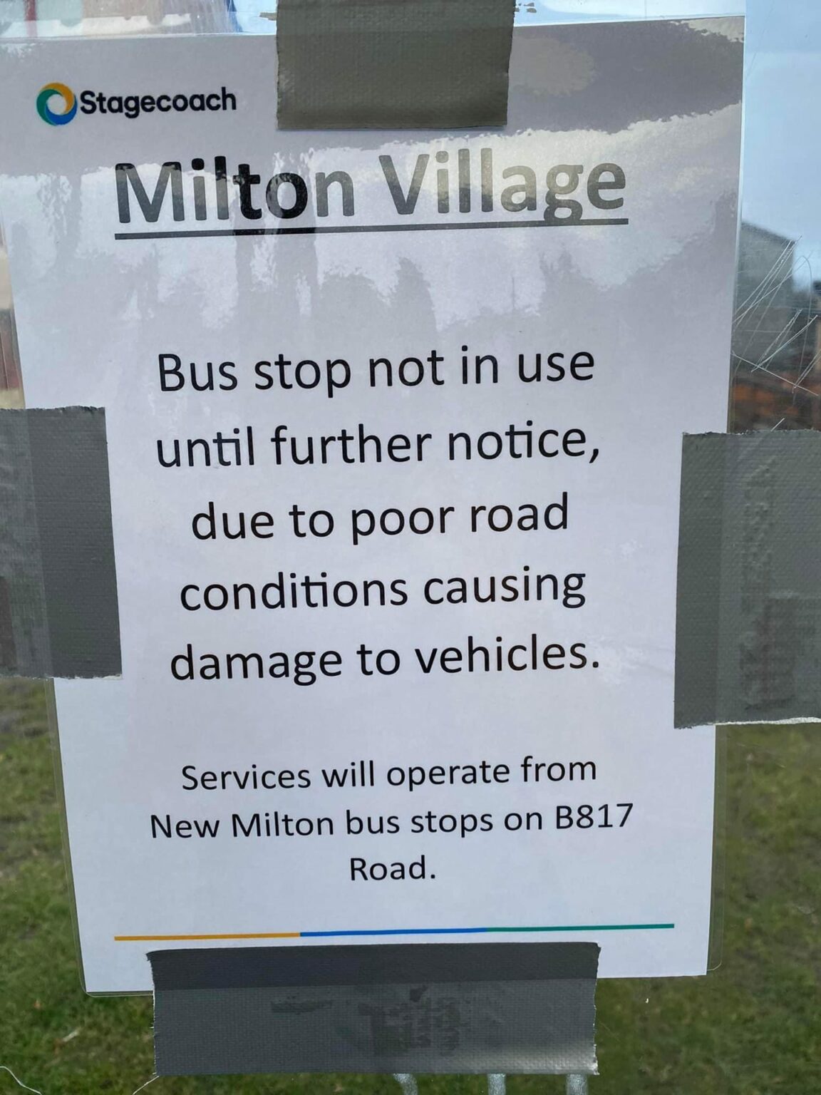 Stagecoach Highland insists sign slamming road conditions was an error