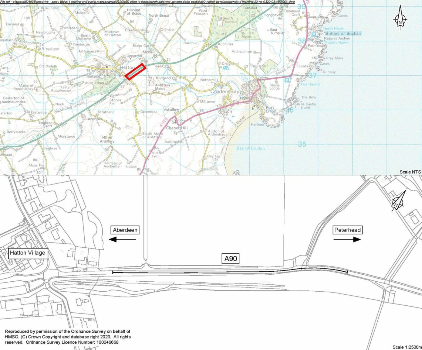Daytime convoy in place for A90 roadworks near Hatton from tomorrow