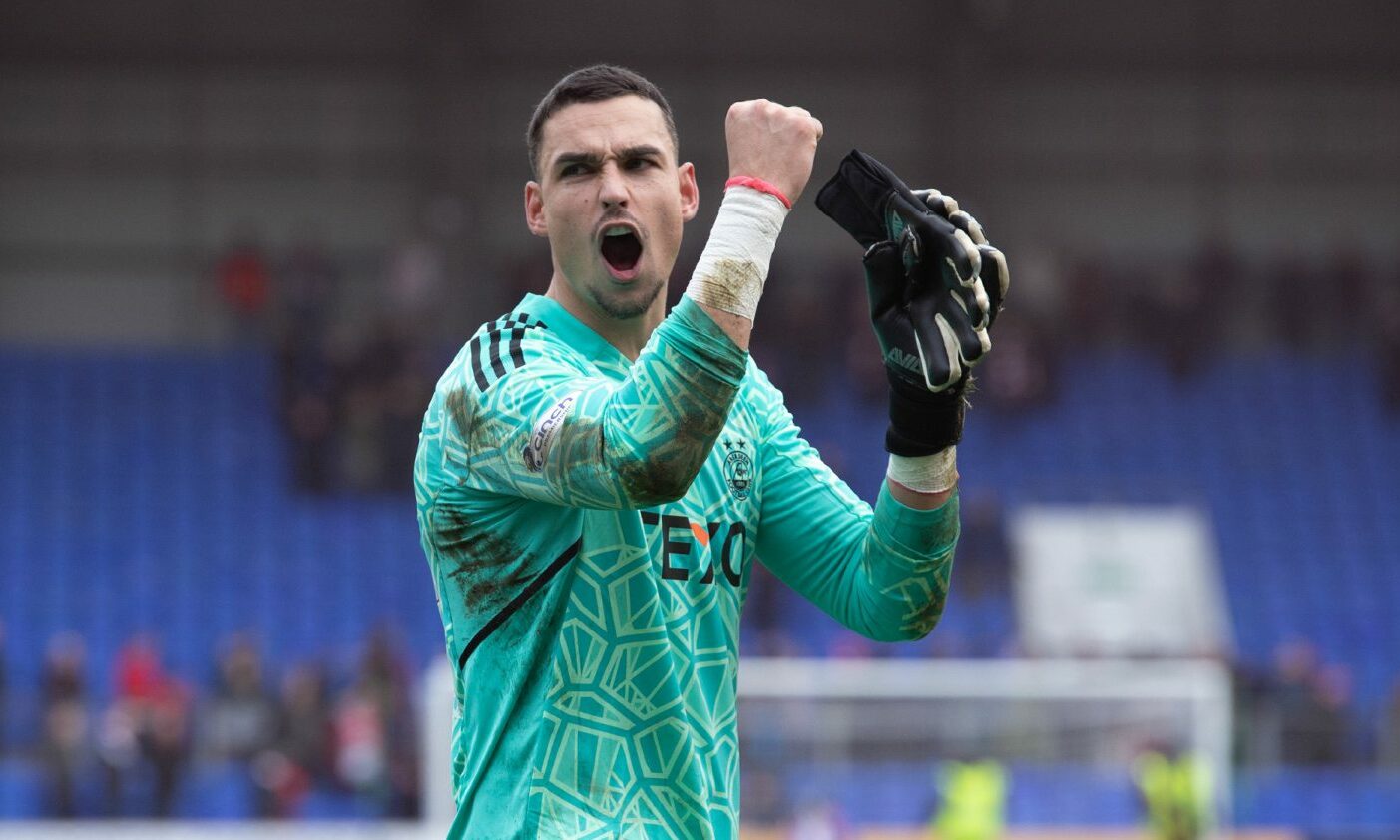 Aberdeen goalkeeper Kelle Roos relishing the pressure