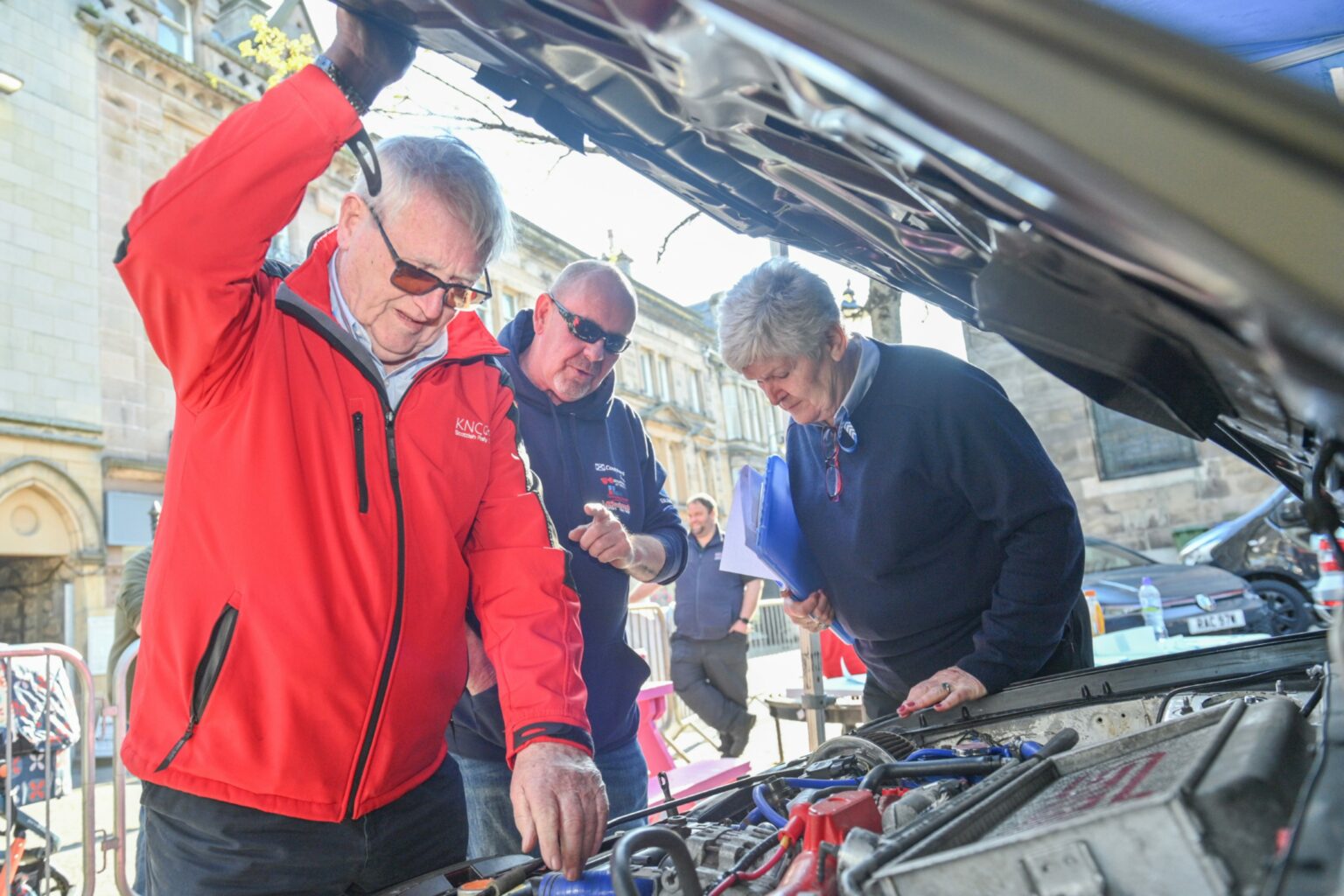 Rally cars pack Elgin High Street ahead of Speyside Stages