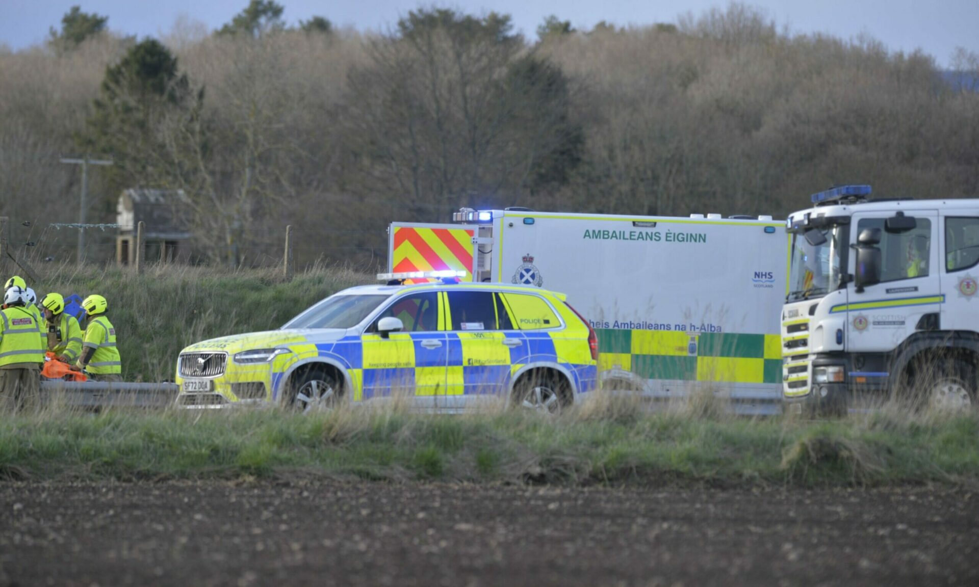Two-car crash on A90 Aberdeen to Dundee road near Laurencekirk