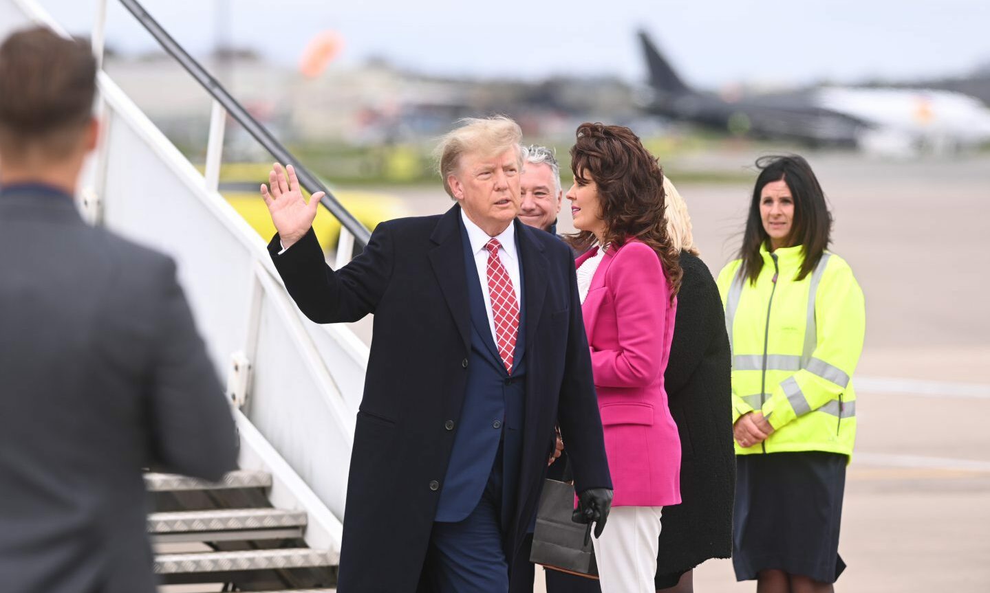 Donald Trump in Aberdeen for Balmedie golf course visit