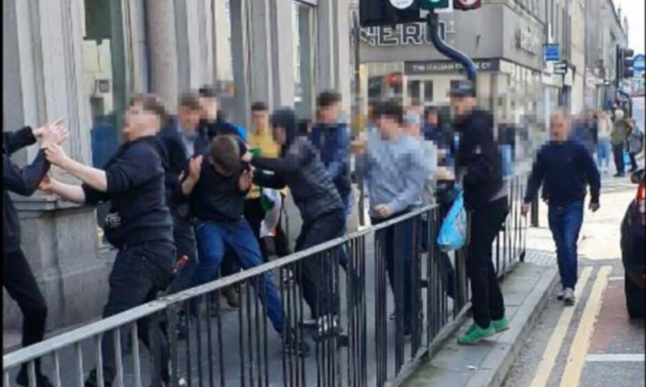 Police called to Union Street following football fans fight