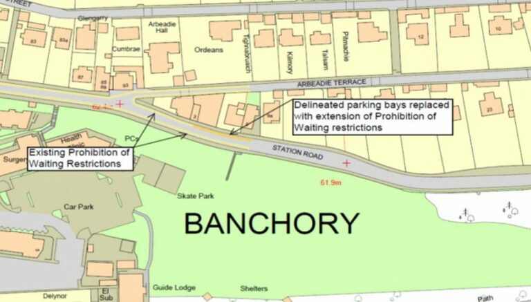 Parking spaces on Banchory's Station Road to be removed