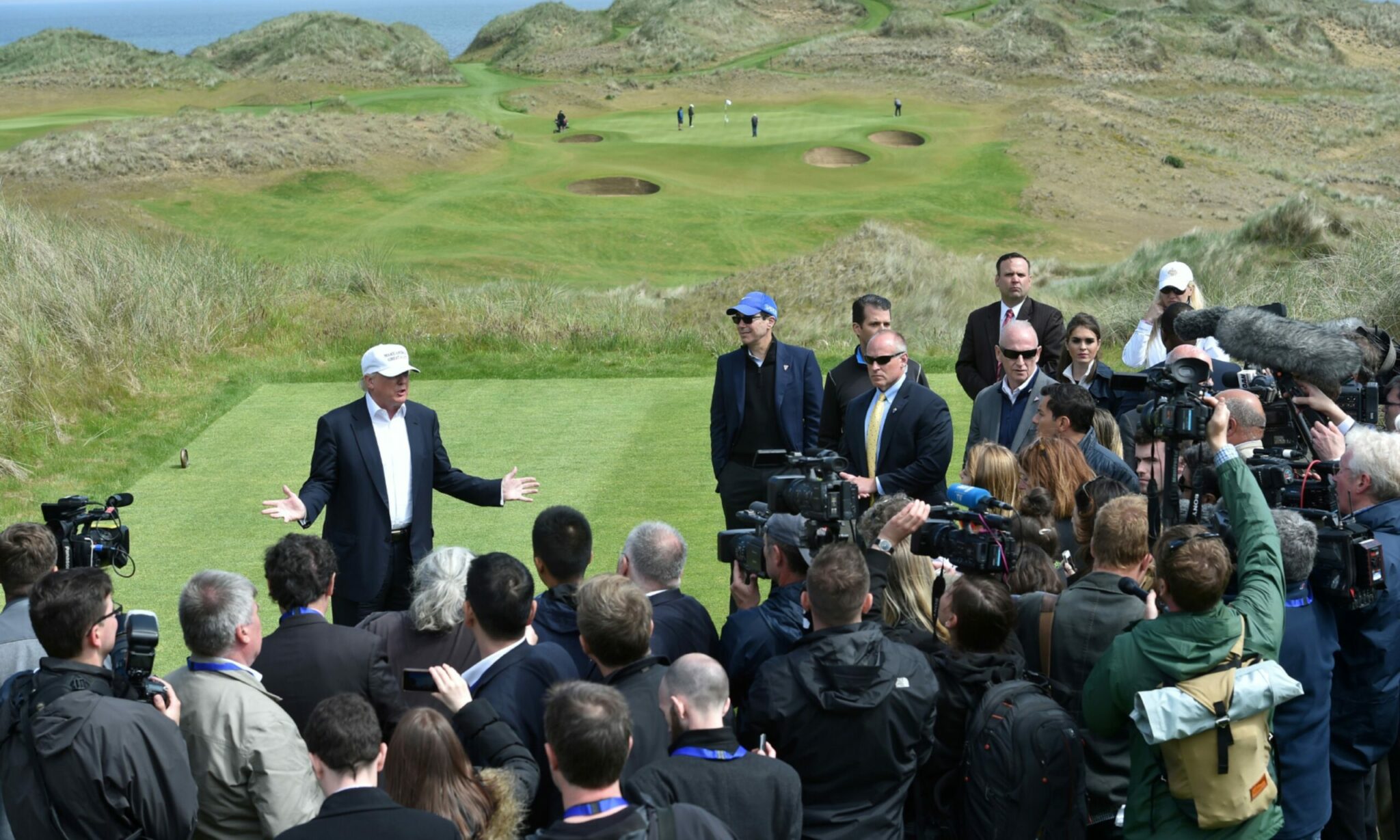 Donald Trump in Aberdeen for Balmedie golf course visit