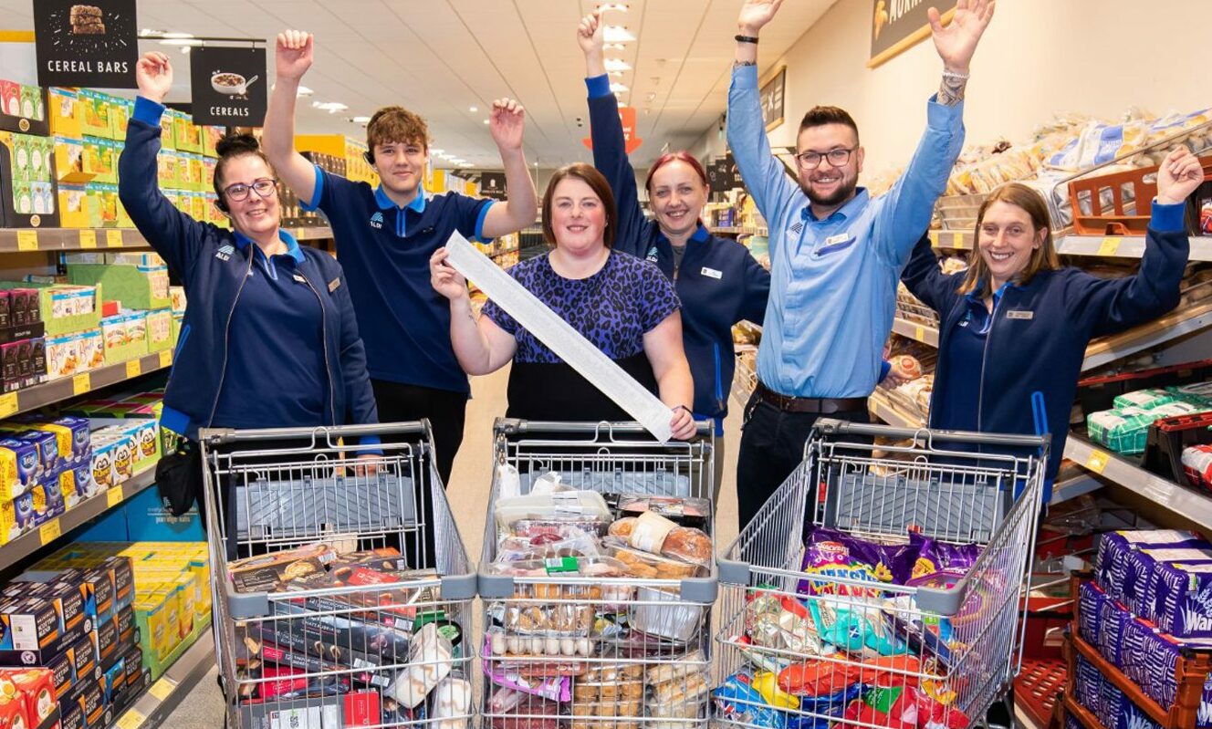 Aldi's Supermarket Sweep comes to Inverurie shop