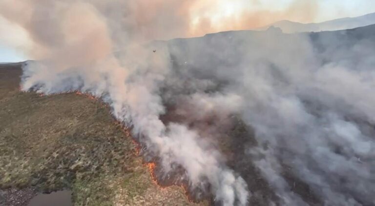 How big is the Cannich wildfire in Highlands?