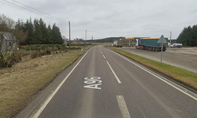 Two vehicles involved in crash on A96 at Cairnie
