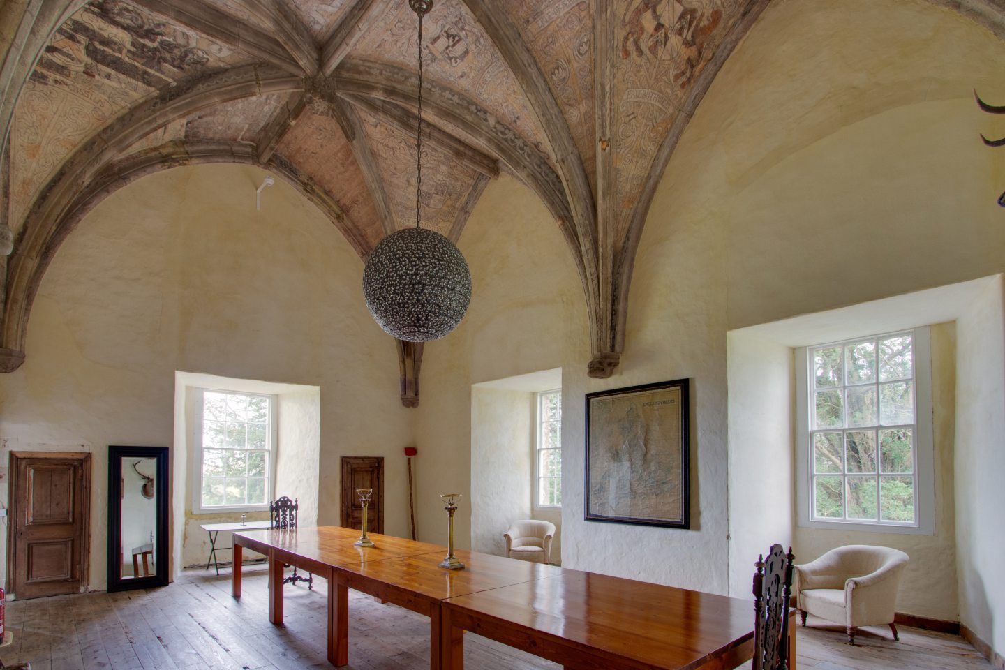 Balbegno Castle, complete with great hall, on market for £780k