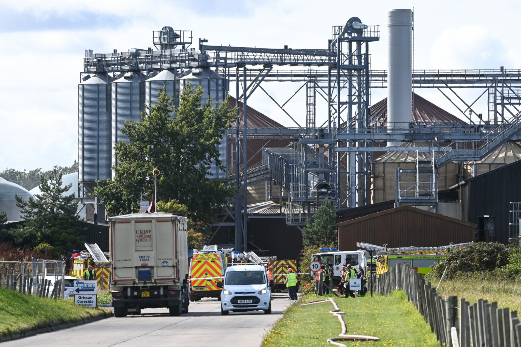 Crews respond to fire at Portgordon Maltings
