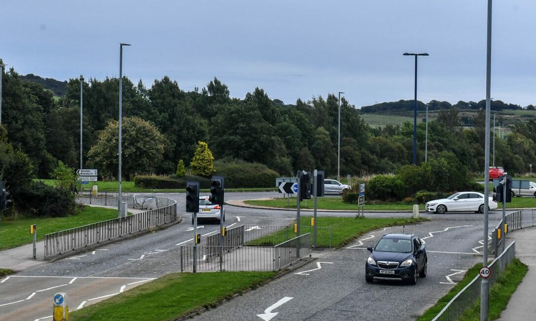 Confusion over new road markings at Westhill roundabout