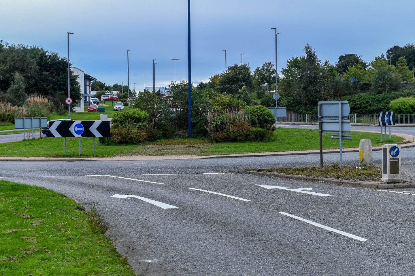 Confusion over new road markings at Westhill roundabout