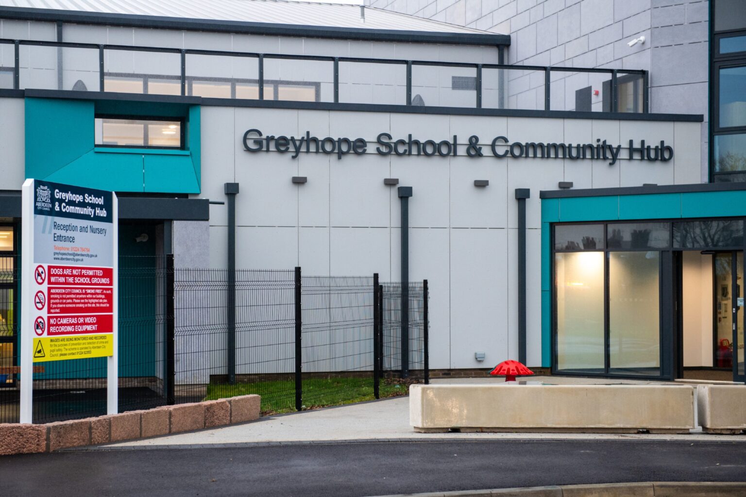 First day at Greyhope School in Torry