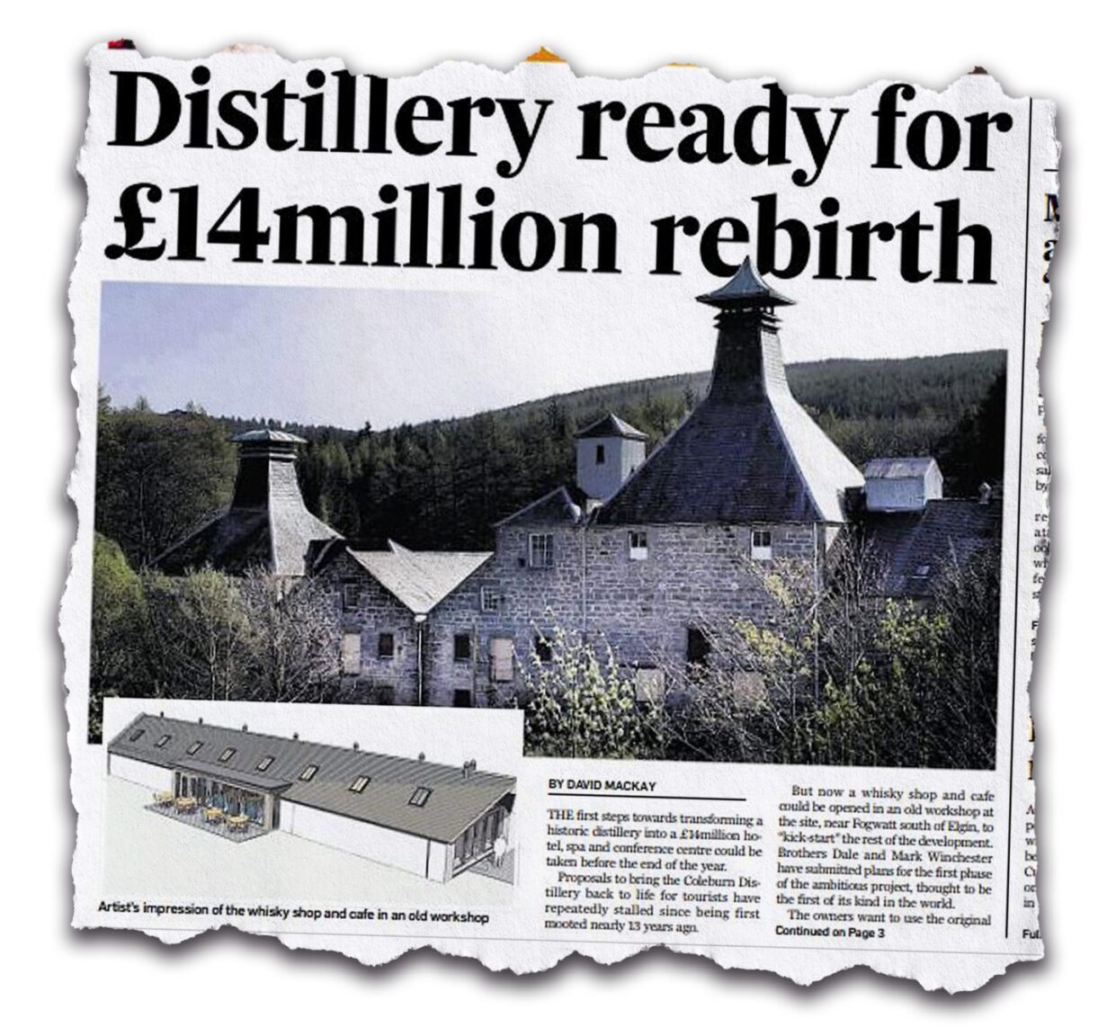 Coleburn Distillery: Transformation into a whisky resort underway