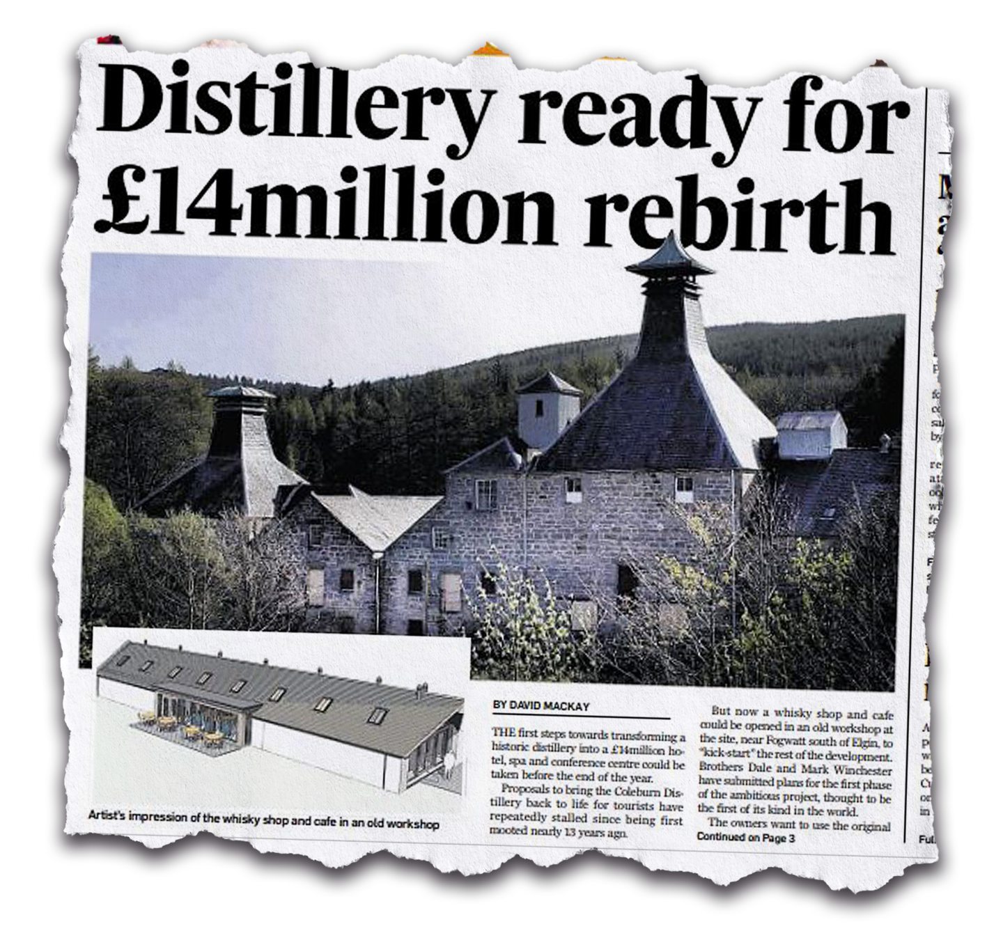 Coleburn Distillery: Transformation into a whisky resort underway