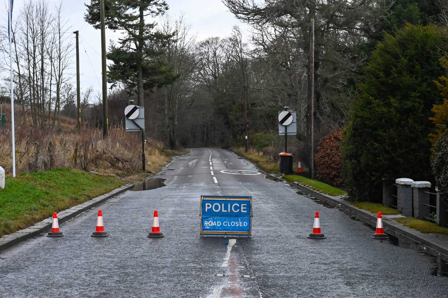 Rolled over vehicle on South Deeside road near Maryculter Bridge