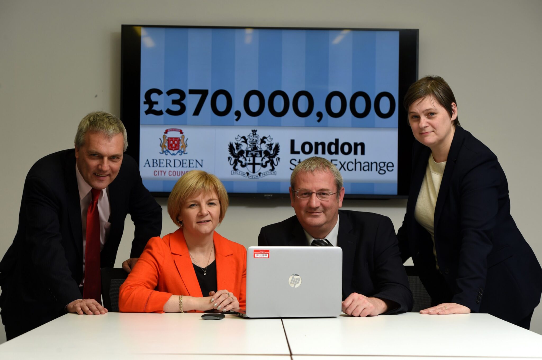 How often is chief exec Angela Scott at Aberdeen City Council HQ?