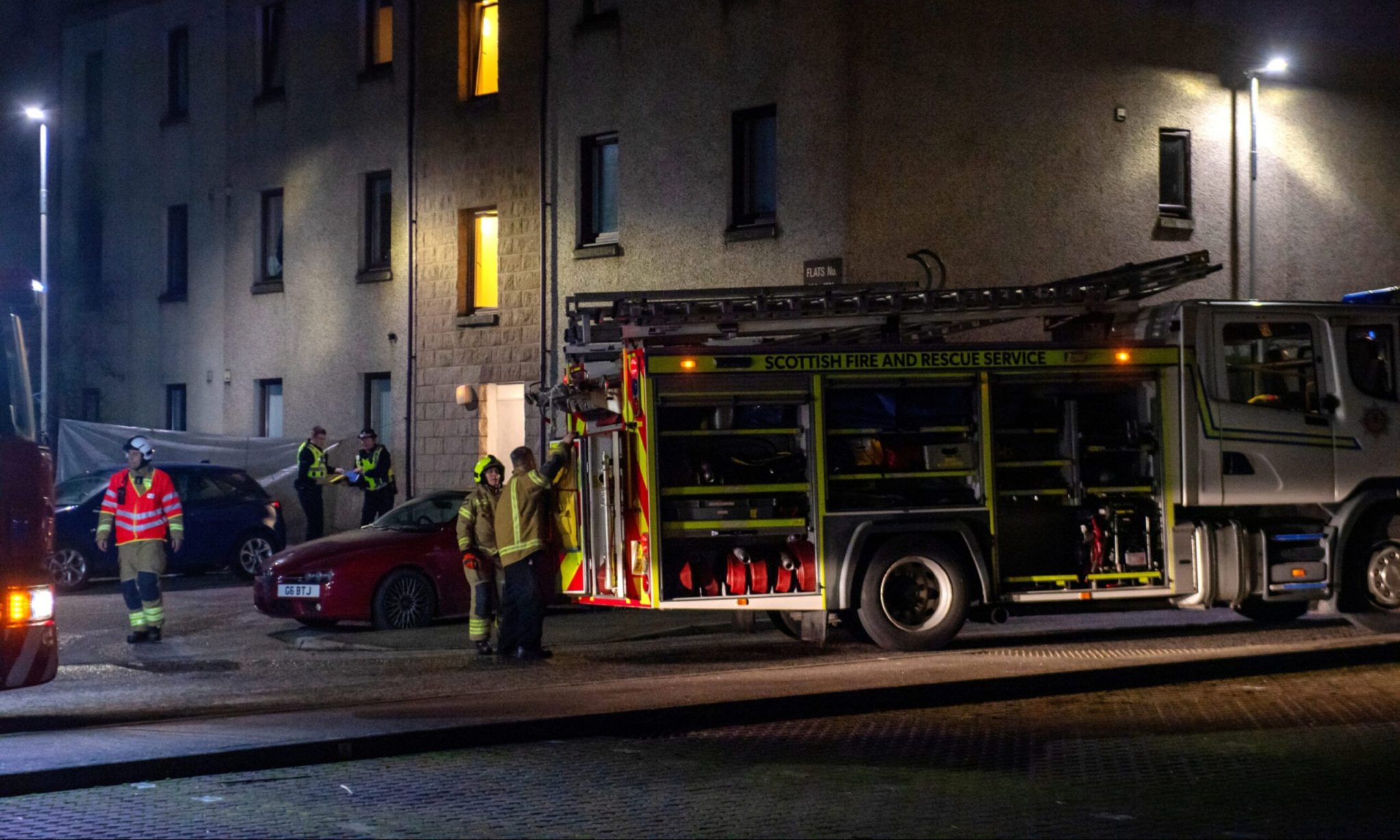Aberdeen flats remain taped off by police following major fire