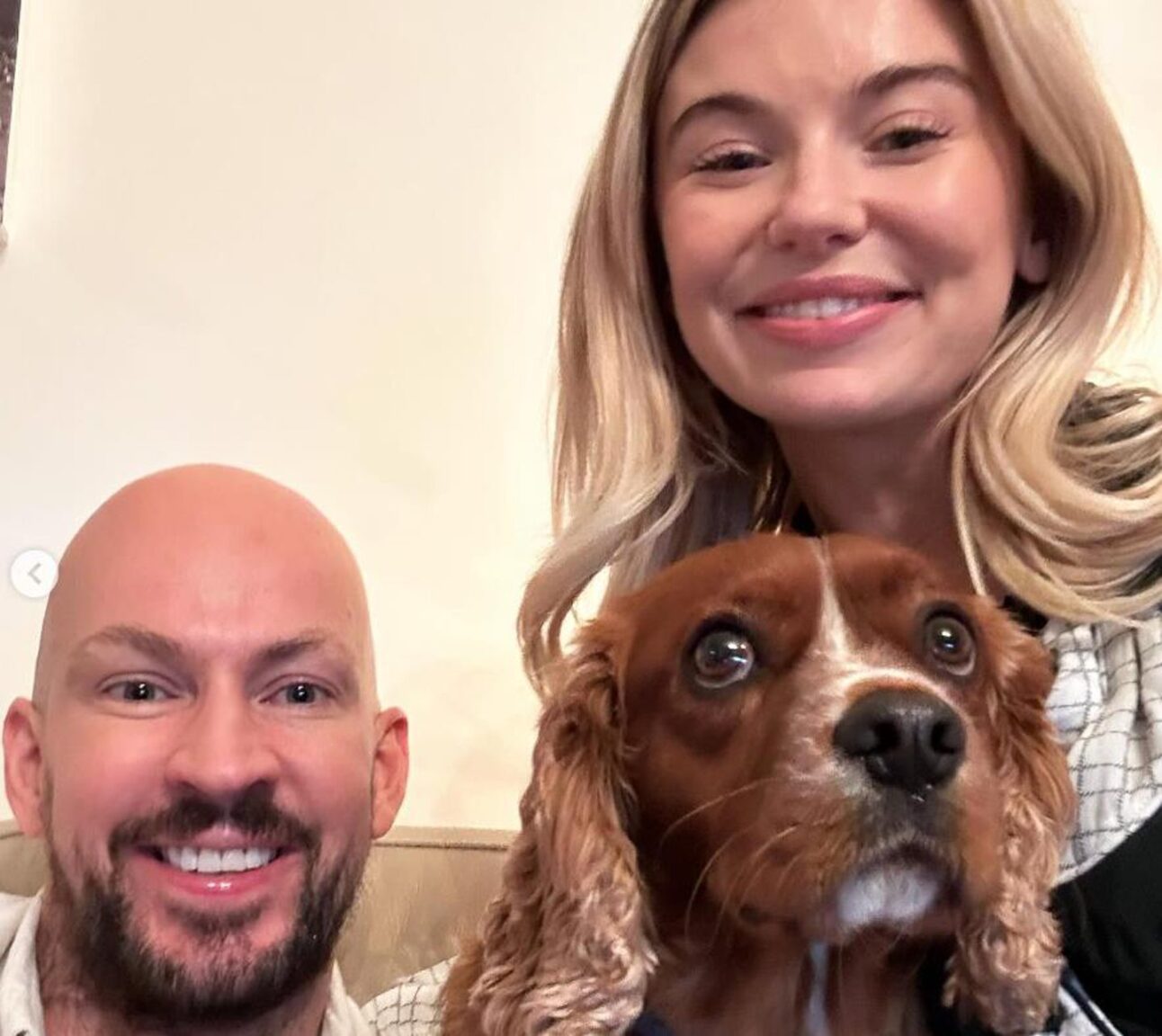 Georgia Toffolo visits Ellon bakery during weekend with James Watt