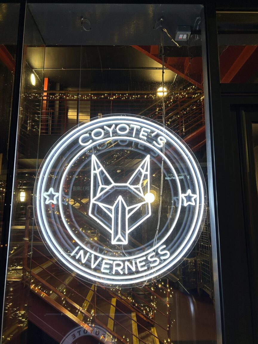 Does new Coyote's location serve the best burgers in Inverness?