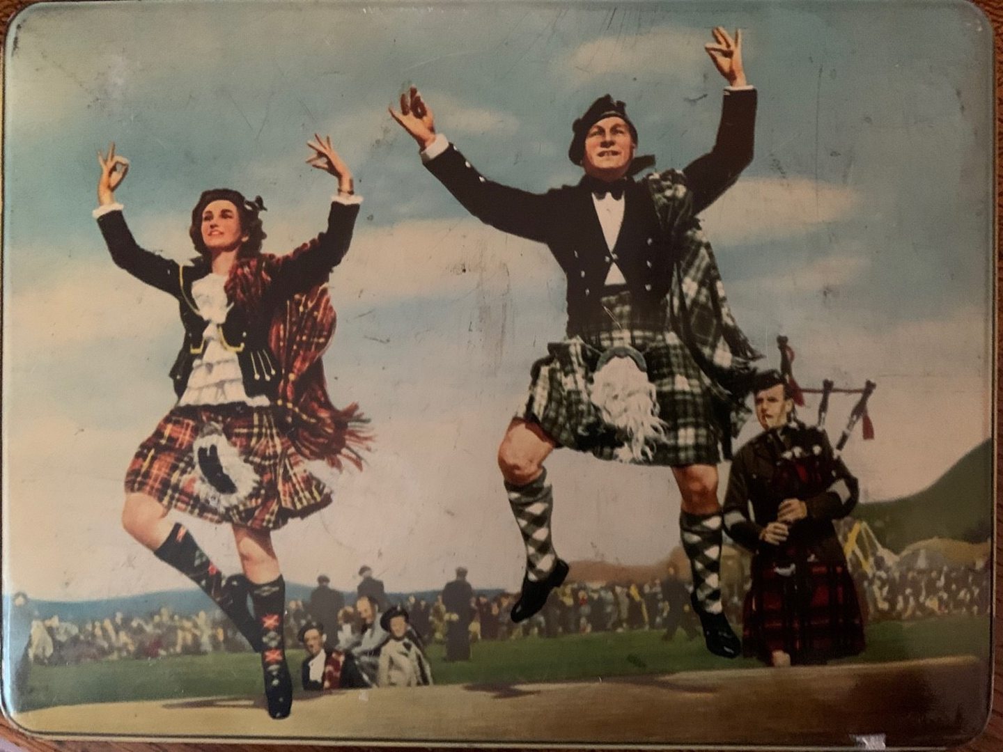 Aberdeen Shortbread tin Highland dancer Louise MacRae, 95