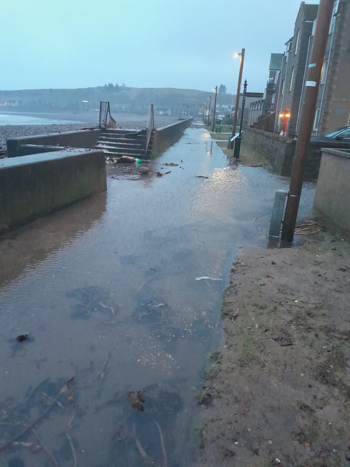 Stonehaven seafront walkers told to stay away after flood damage