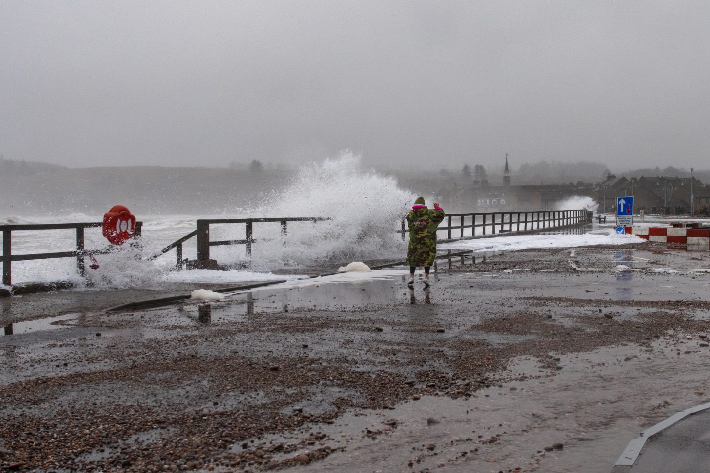 Stonehaven seafront walkers told to stay away after flood damage