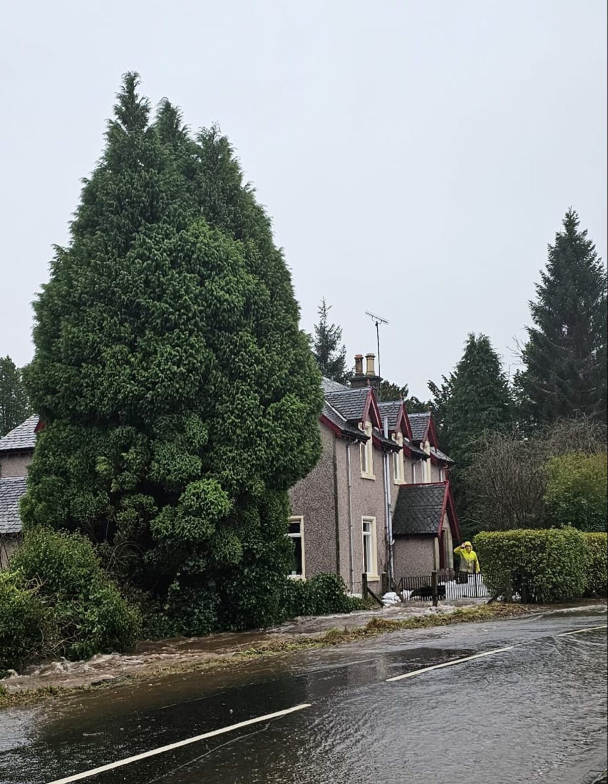 Inverness road becomes fast flowing river amidst severe floods