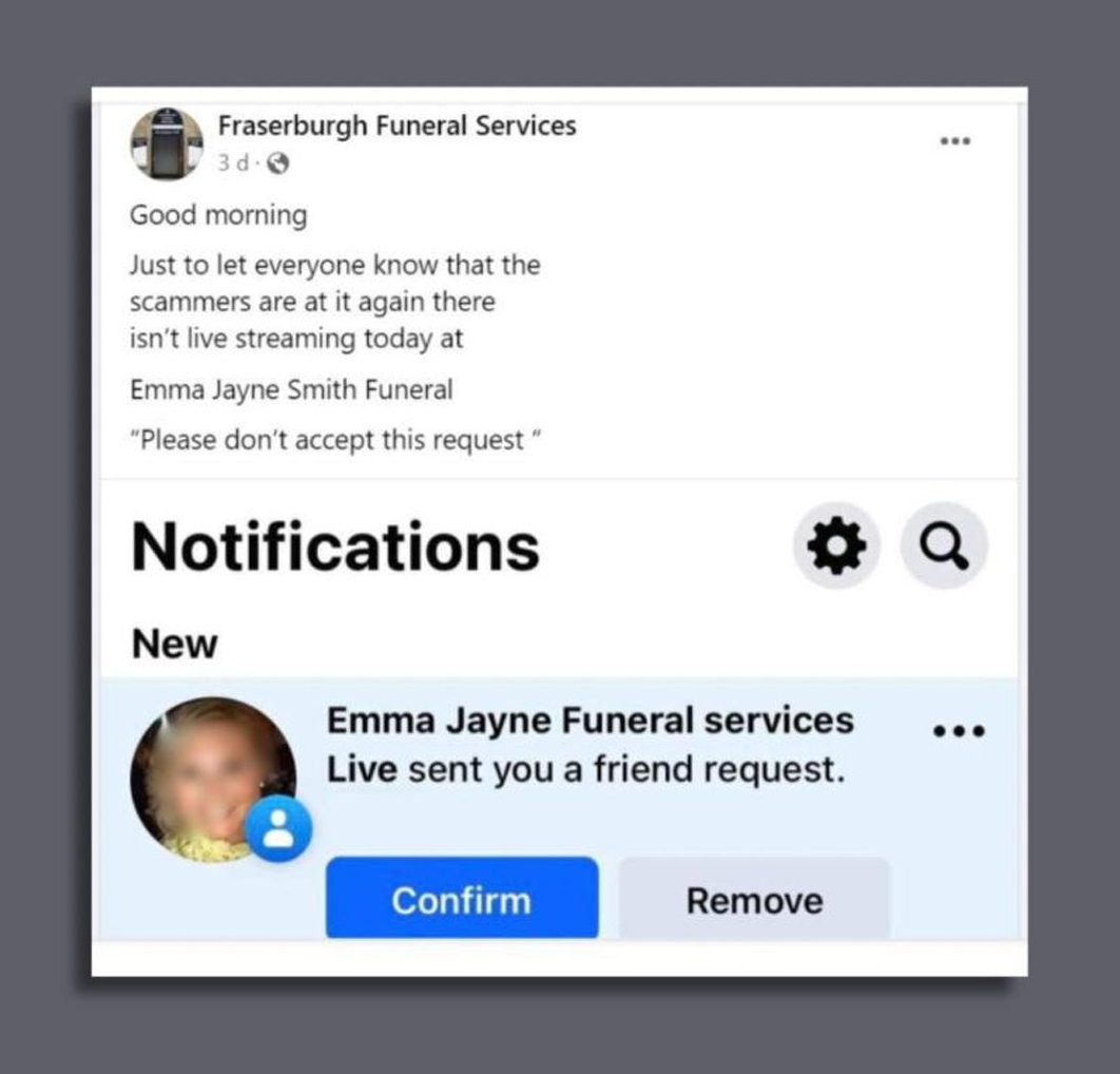 Facebook funeral scams target Aberdeenshire and Moray mourners