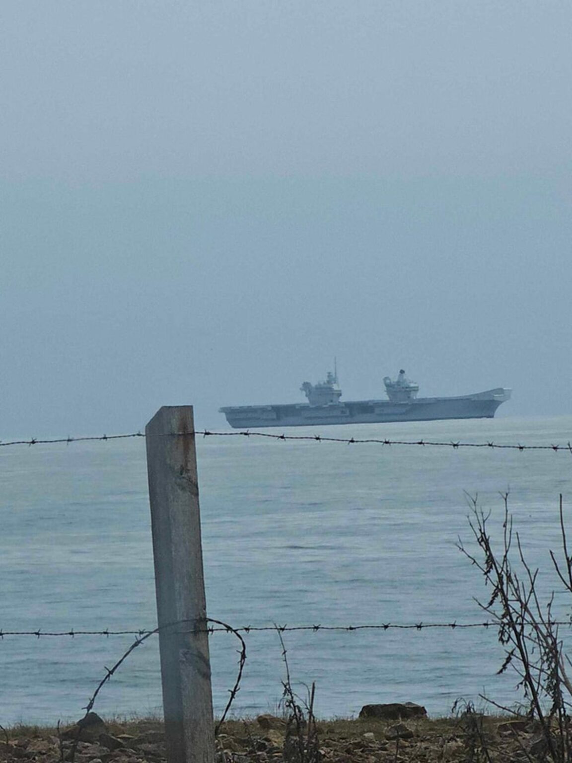 Warship spotted off the coast of Peterhead and Fraserburgh