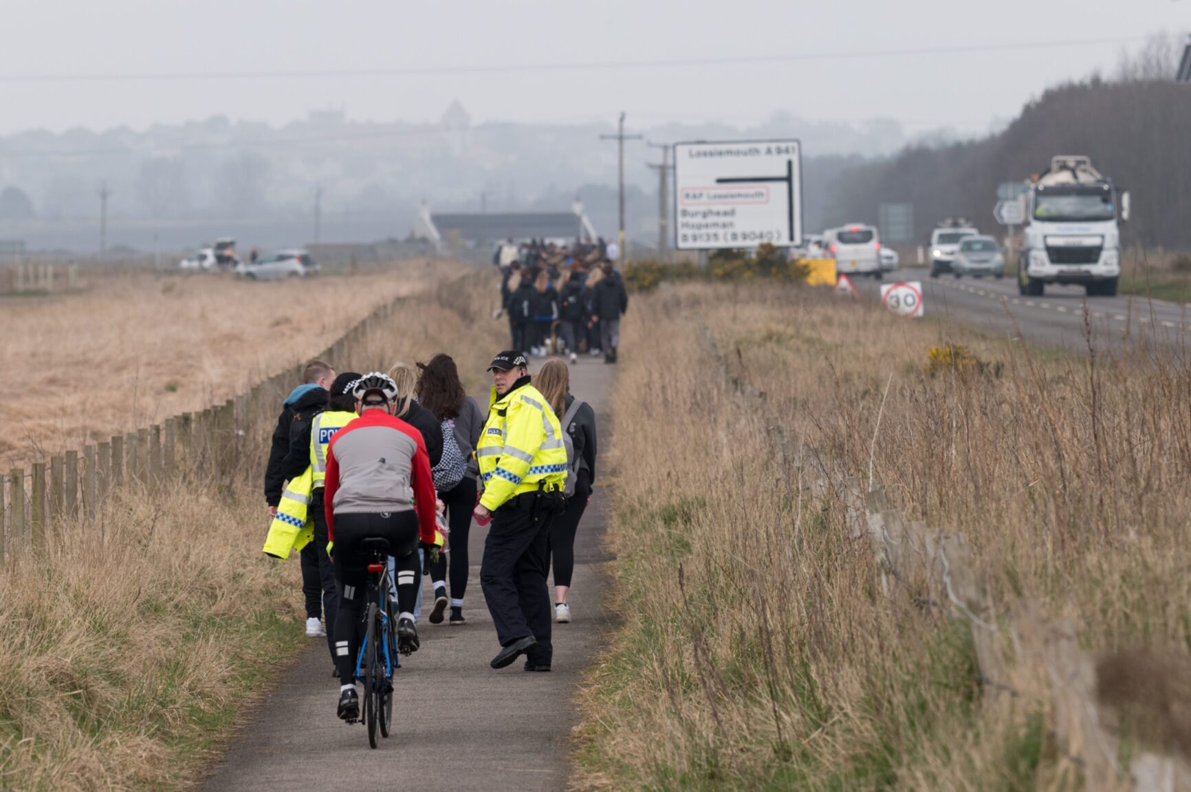 Lossiemouth e-bike crash: 150 teens walk to scene to pay tribute