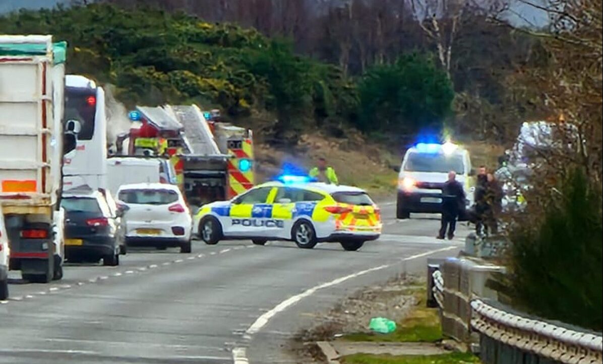 A9 reopened following vehicle fire north of Dornoch Bridge